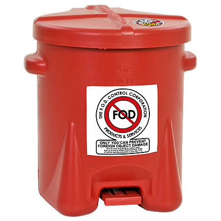 6 Gallon HDPE FOD Can in Red